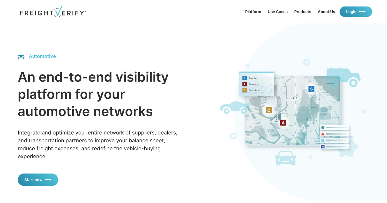 Real-time transportation supply chain visibility RTTV FreightVerify automotive VIN vehicles VINView